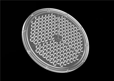 China UFO Shaped LED Lens Array 235mm x 9.4mm with 90° Beam Angle and 93% Transmittance for High Bay Lights for sale