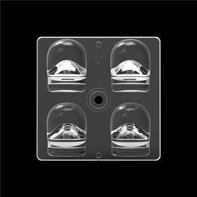 China 50x50mm 60° Polarized LED Stadium Lens with 88-93% Transmittance for Track and Field Lighting for sale