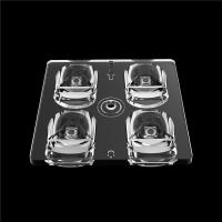 China 50x50mm 60° Polarized LED Stadium Lens with 88-93% Transmittance for Track and Field Lighting for sale
