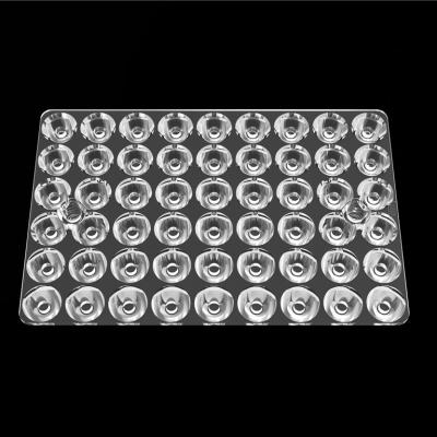 China 15 Degree 54 Optics LED Lens Array for Stadium Lights - 144x94x11.9mm with 88-93% Transmittance for sale