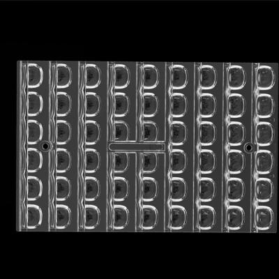 China PC LED Stadium Lighting Lens with 3030 Chips 54 LEDs 144x94x7.4mm for Outdoor Illumination for sale