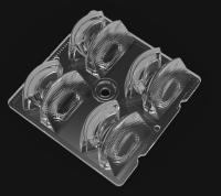 China 2x2 PC 5050 LED Chips for Stadium Lights with 60-Degree Polarizing Beam and 88-93% Transmittance for sale