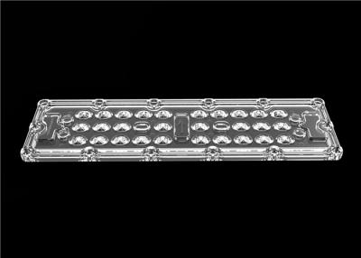 China 28-in-1 Optical LED Street Light Lens 80×150° Beam Angle 236×70mm PMMA/PC Material for Road Lamps for sale