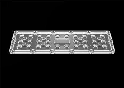 China TYPE IV-S 28 LED Spot Lens 100×130 Degree Beam Angle 270×75mm for Shoe Box Lighting with 3030 Chips for sale
