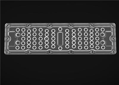 China Rectangular High Power LED Lens 60 Degree with Heat Sink - 236x70mm PMMA/PC Material for Tunnel Lighting for sale