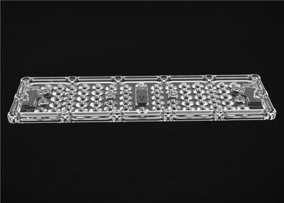 China Rectangular LED Light Lens 64-in-1 with 80×150 Degree Beam Angle and Heat Sink for Street Lighting for sale