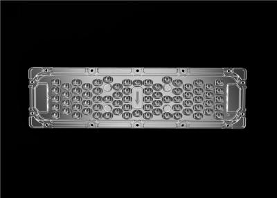 China Glare Resistant LED Street Light Lens 72 SMD 3030 with 80×150 Degree Beam Angle and 93% Transmittance for sale