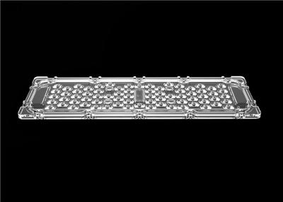 China CREE Asymmetric LED Street Light Lens 250x74mm with 80×150° Beam Angle and PMMA Material for sale