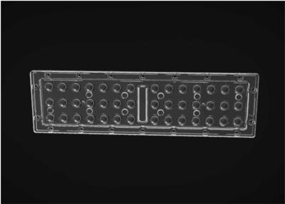 China 80×150 Degree 42-in-1 LED Street Light Lens Array with Heat Sink - 236×70mm PMMA Lens 93% Transmittance for sale