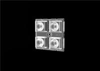 China 3535/5050 LED 4-in-1 Flood Light Lens 50×50mm with 25° Beam Angle and 93% Transmittance for sale