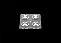 China 2x2 PMMA LED Street Light Module Lens 50×50mm with 80×155 Degree Beam Angle for Wide Area Lighting for sale