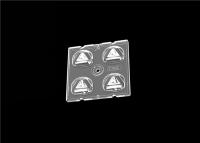 China 2x2 PMMA LED Street Light Module Lens 50×50mm with 80×155 Degree Beam Angle for Wide Area Lighting for sale