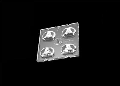 China Type II-M 2 Vehicle Lanes LED Light Lens 50x50mm with 65×150° Beam Angle for Street Lighting for sale