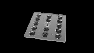 China 152 Degree Ultra Wide LED Lens Array 50x50mm Type 5 PC Material for Parking Lighting for sale