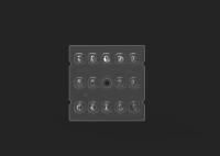 China 152 Degree Ultra Wide LED Lens Array 50x50mm Type 5 PC Material for Parking Lighting for sale