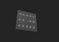China 152 Degree Ultra Wide LED Lens Array 50x50mm Type 5 PC Material for Parking Lighting for sale