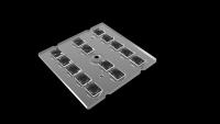 China 152 Degree Ultra Wide LED Lens Array 50x50mm Type 5 PC Material for Parking Lighting for sale