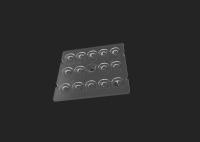 China 152 Degree Ultra Wide LED Lens Array 50x50mm Type 5 PC Material for Parking Lighting for sale