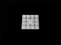 China Square 3030 Type UV LED Lens - 60 Degree Beam Angle, 49.6mm Dimensions, PC Material for Shoebox Lighting for sale