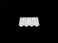 China 60 Degree LED Optics Lens for Car Park Lighting 49.6x49.6x5.9mm PC Material for sale