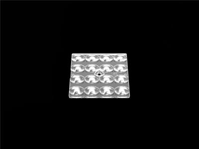 China Square LED Collimator Lens 49.6×49.6×4.4mm PC Material for Shoebox Lighting Systems for sale