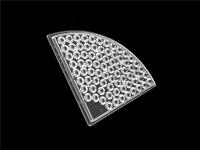 China 76-in-1 LED Optics Lenses for High Bay Light - 90 Degree Beam Angle, 235mm Diameter, 93% Transmittance for sale
