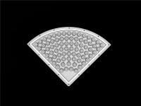 China 76-in-1 LED Optics Lenses for High Bay Light - 90 Degree Beam Angle, 235mm Diameter, 93% Transmittance for sale