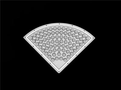 China 76-in-1 LED Optics Lenses for High Bay Light - 90 Degree Beam Angle, 235mm Diameter, 93% Transmittance for sale