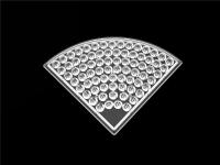 China 76-in-1 LED Optics Lenses for High Bay Light - 90 Degree Beam Angle, 235mm Diameter, 93% Transmittance for sale