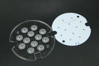 China Round LED Multi Lens Replacement for 3030 Ceiling Light with PMMA Glass Lens and 90℃ Temperature Rating for sale