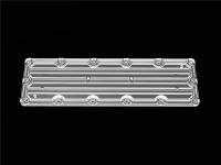 China Three Row LED Linear Light Lens 90×110 Degree Diffuser for 3030/2835 LEDs with 90℃ Temperature Rating for sale