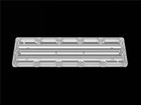China Three Row LED Linear Light Lens 90×110 Degree Diffuser for 3030/2835 LEDs with 90℃ Temperature Rating for sale