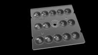 China 14-in-1 PMMA LED Lens Array 90 Degree Beam Angle 50×50mm for Tunnel and Industrial Lighting for sale