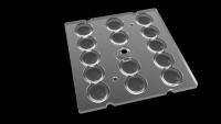 China 14-in-1 PMMA LED Lens Array 90 Degree Beam Angle 50×50mm for Tunnel and Industrial Lighting for sale