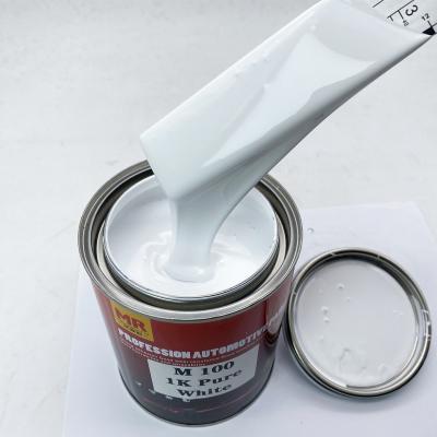 China M100 Pure White Car Paint 1k Basecoat Car Paint Yellowing Resistance for sale