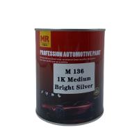 China M136 1K Medium Bright Silver Auto Paint Metallic Silver Car Paint Smooth Finish for sale