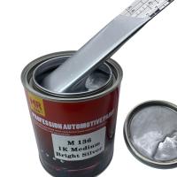 China M136 1K Medium Bright Silver Auto Paint Metallic Silver Car Paint Smooth Finish for sale