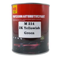 China M214 2K Yellowish Green Automotive Refinish Paint Vibrant Green with Yellow Tone Colorant for sale