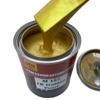 China M157 1K Golden Pearl Automotive Basecoat Warm Gold to White Color Transition for sale