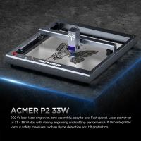 China ACMER P2 33W Laser Engraver Cutting Machine, Wood Desktop Laser Engraver And Cutter High Speed 30000mm/min for sale