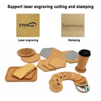 China Natural Round Laser Engraved Cork Coasters Basswood For Drinks for sale
