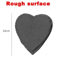 China Slate Stone Drink Coasters Black Natural Edge Slate Stone Plate For Bar And Home for sale