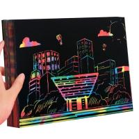 China Basswood Laser Engraving Materials Colorful Rainbow Scratch Paper for sale