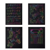 China Basswood Laser Engraving Materials Colorful Rainbow Scratch Paper for sale