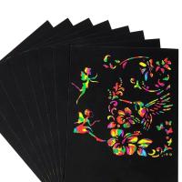 China Basswood Laser Engraving Materials Colorful Rainbow Scratch Paper for sale