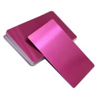 China Laser Engraved Anodized Aluminum Business Cards Portable 0.5mm - 0.8mm Thickness for sale