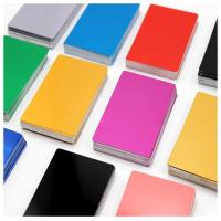 China Laser Engraved Anodized Aluminum Business Cards Portable 0.5mm - 0.8mm Thickness for sale