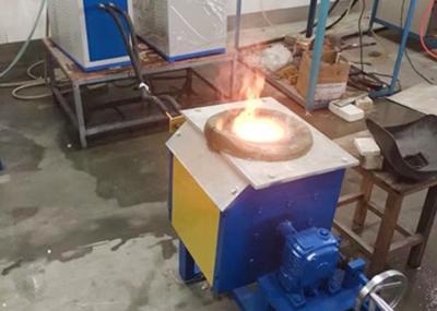 China Medium Frequency Induction Melting Furnace 110kw 50kg Steel Melting Motor Tilting for sale