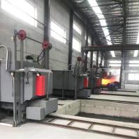 China Electric Heat Treatment Furnace with Trolley Rails Two Thermocouples and Temperature Compensation Wire for Precise Heating for sale
