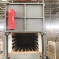 China Electric Heat Treatment Furnace with Trolley Rails Two Thermocouples and Temperature Compensation Wire for Precise Heating for sale